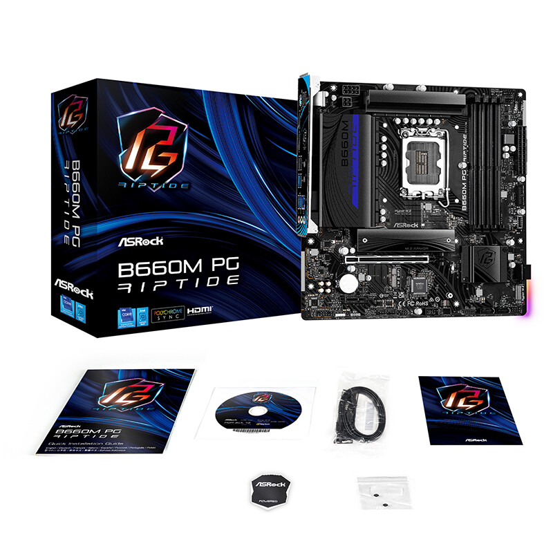 华擎(ASRock) Z690 PG Riptide B660M PG4/黑潮风暴战斗板电脑_虎窝淘