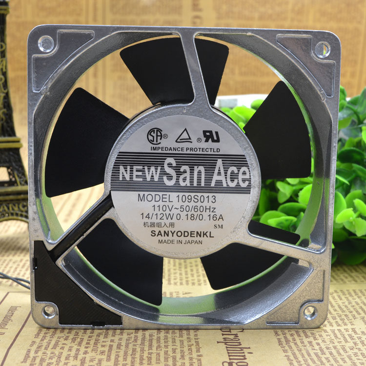 原装三洋 SANYO 109S013 100V 14/12W 0.18/0.16A 12038铝框风扇_虎窝淘