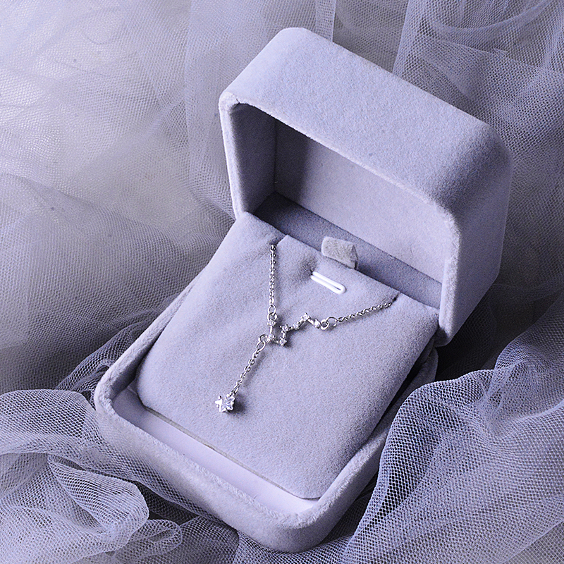 925纯银北斗七星项链轻奢小众女2021年新款百搭锁骨链夏ins冷淡风_虎窝淘