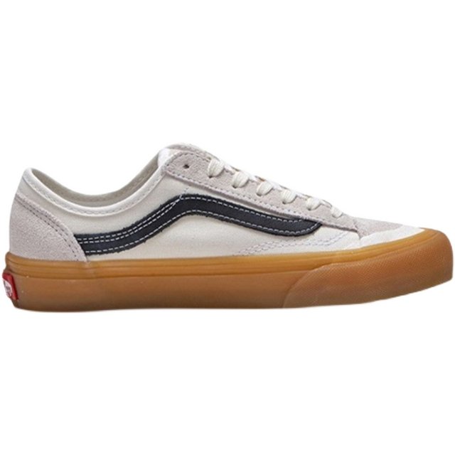 VANS low -top white style 36 sf raw glue bottom purple yellow blue half ...