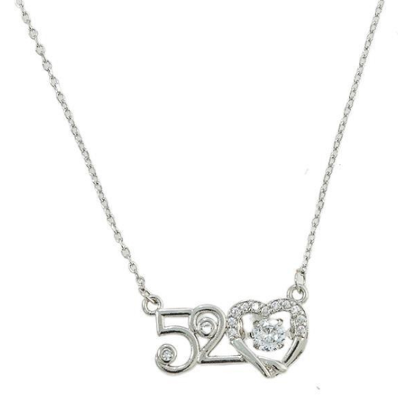 s925纯银新款时尚灵动520跳动的心镶钻女锁骨项链情人节生日礼物_虎窝淘