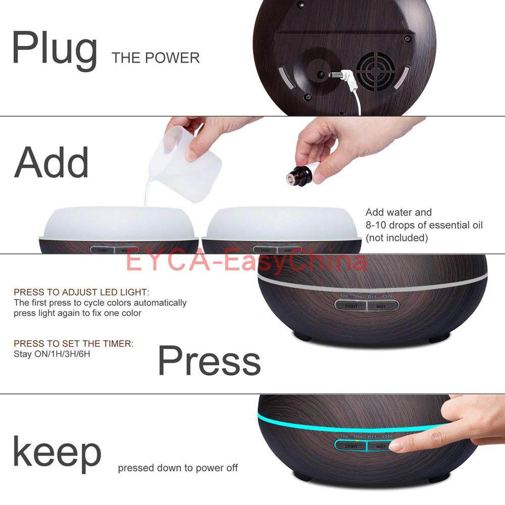 400mL air essential oil diffuser aroma vaporizer humidifier_虎窝淘