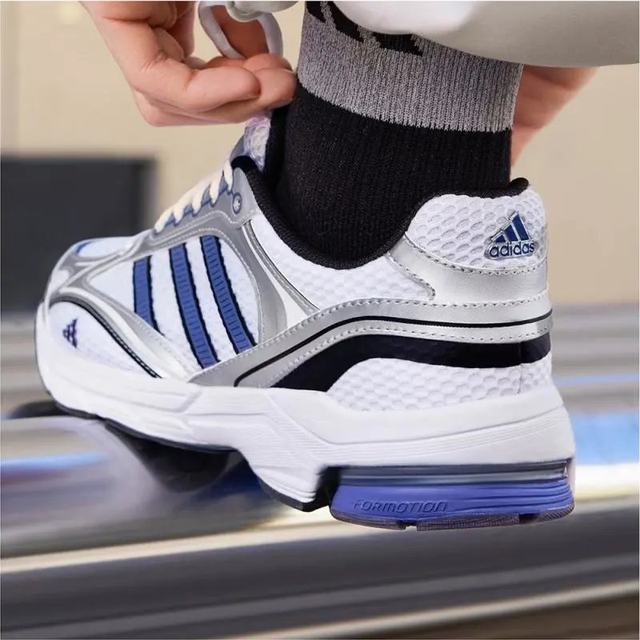 adidas men's shoes summer new blue trendy sneakers breathable retro dad ...