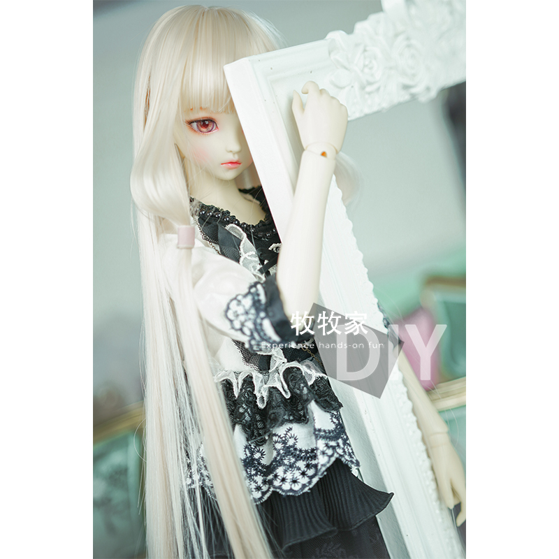 玲笼鸟bjd VOLKS SD DD MDD 1/2 1/3 1/4分娃娃金色直发手改假发_虎窝淘