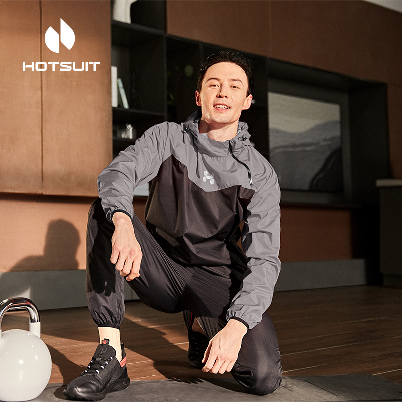 hotsuit后秀暴汗服健身跑步跳绳女爆汗专业运动套装男大码舞蹈_虎窝淘