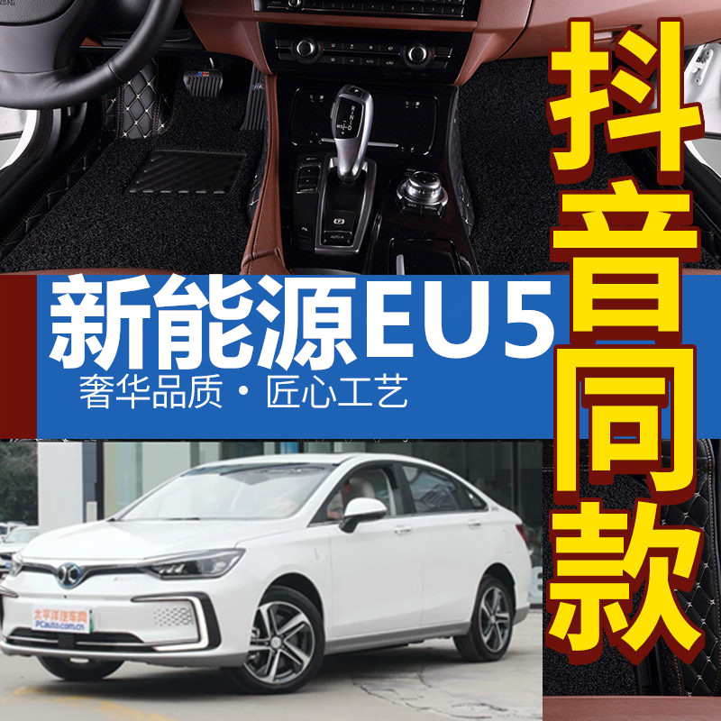 19/2018款北汽新能源EU5R500全包围汽车脚垫专用双层丝圈脚垫改装_虎窝淘