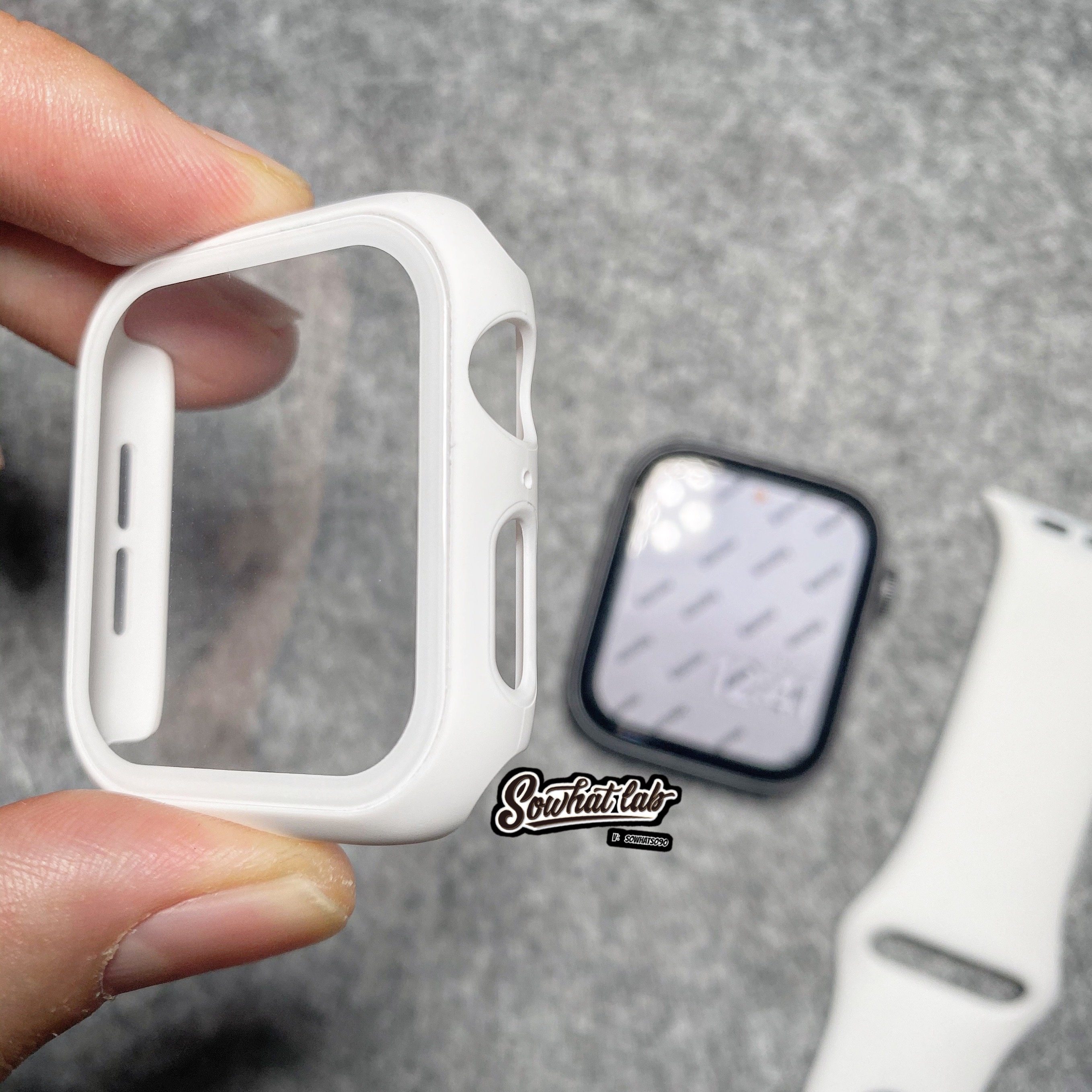 适用iwatch保护壳电光全包壳透明钢化膜一体表壳applewatch5/4/3_虎窝淘