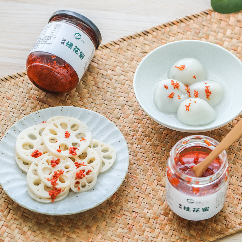 朴誉桂花酱手工自制家用商用糖桂花蜜果酱烘焙馅料235g小瓶装_虎窝淘
