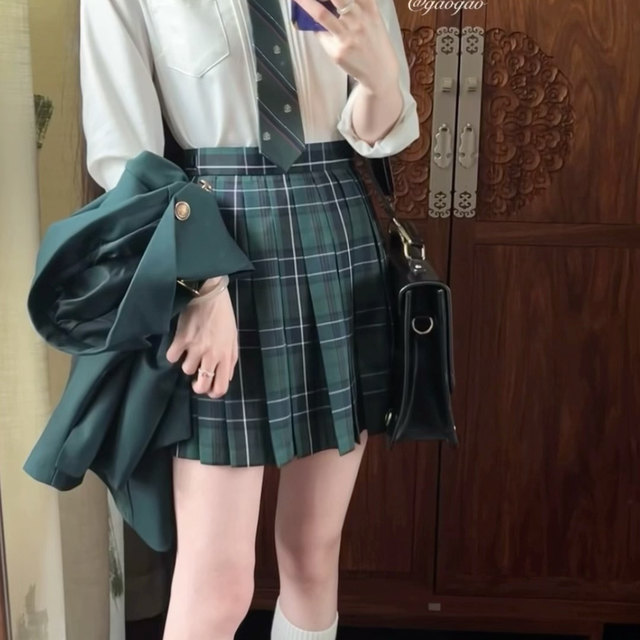 Dark green jk snake courtyard Japanese genuine jk suit jacket green ...