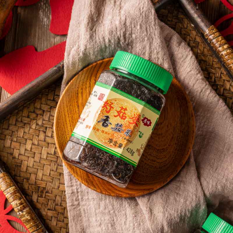 好菇婆香菇菜428g大瓶装小菜下饭菜早餐配菜咸菜开胃菜酱菜_虎窝淘