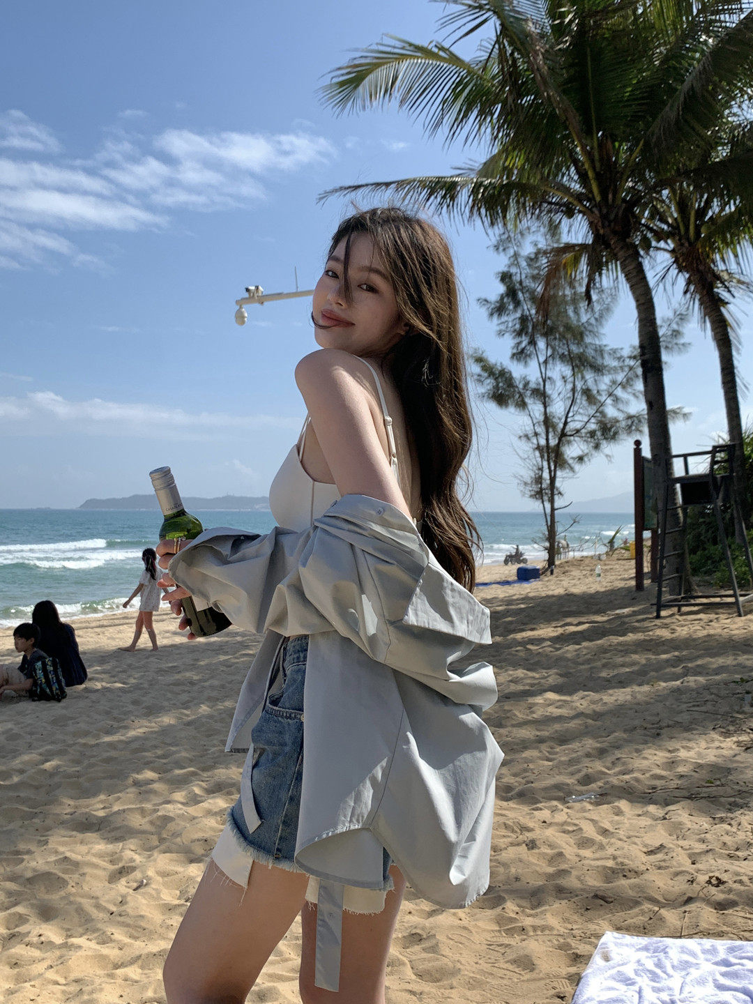 alex stevens两种穿法小众设计宽松防晒衬衫外套女春季开叉上衣_虎窝淘