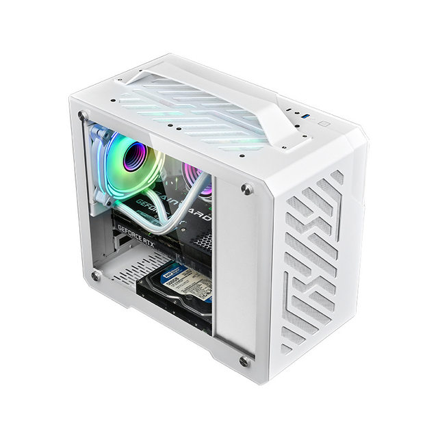 Wanjia aluminum element chassis MATX mini portable horizontal desktop ...