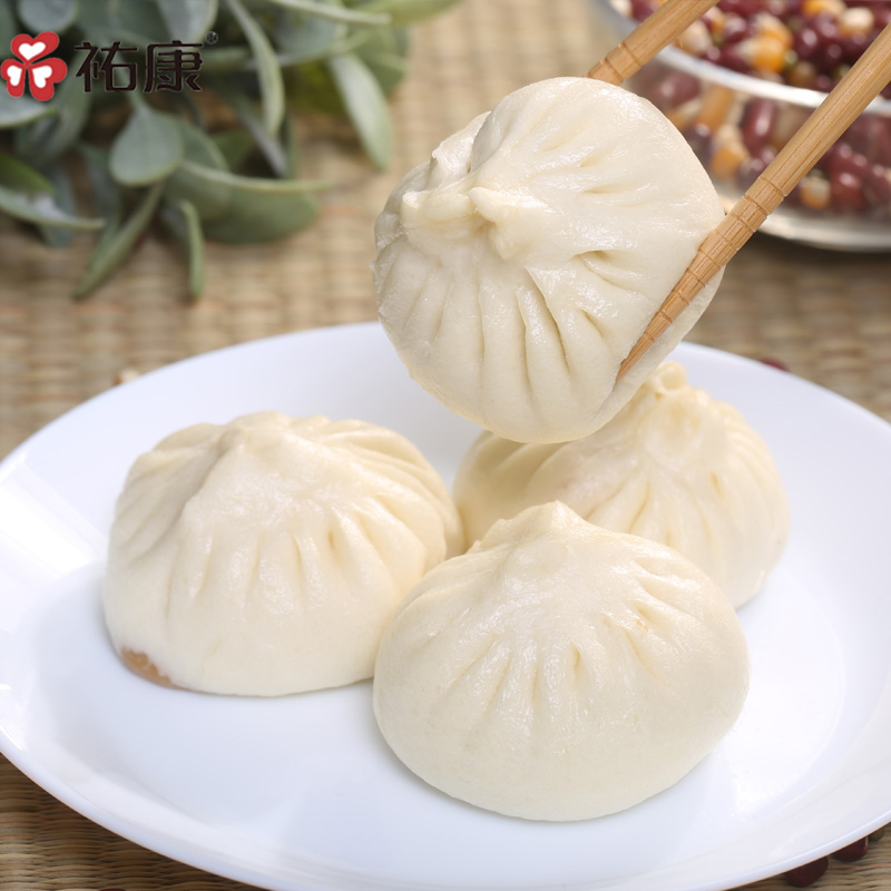 祐康食品鲜肉包420g*3包手工早餐大肉包罐汤包煎包速冻包子批发_虎窝淘