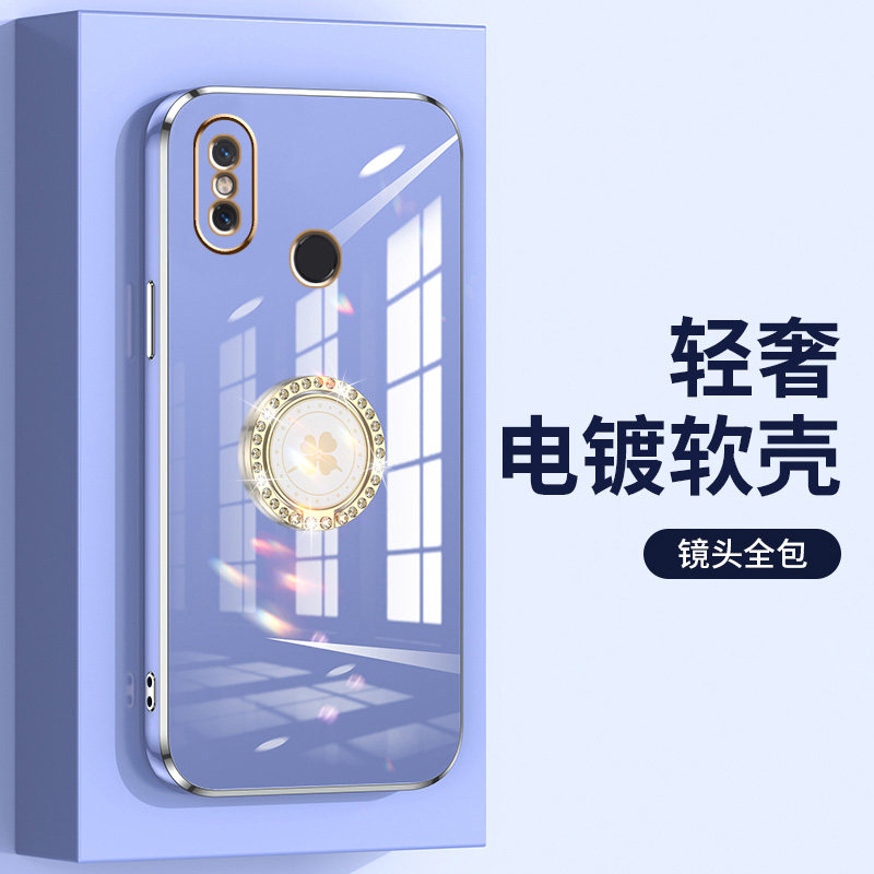 适用小米8手机壳mi8保护硅胶套M1803E1A全包防摔m8简约外壳八后置指纹版高级感创意女高档潮新款ml指环支架_虎窝淘