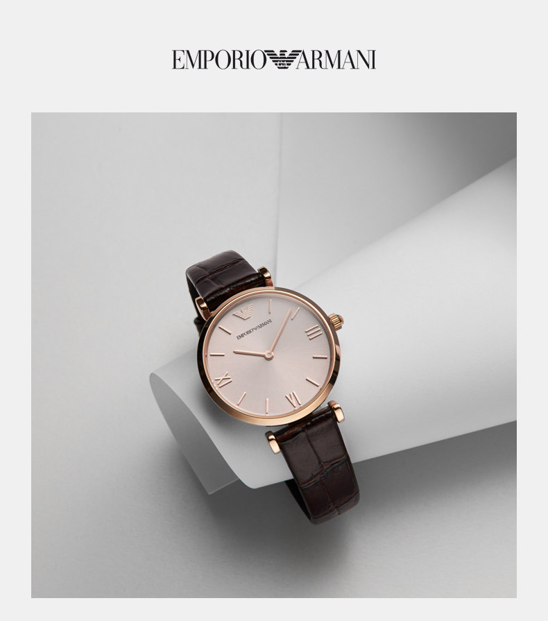 [七夕礼物]阿玛尼手表女休闲简约时尚轻奢百搭正品石英女表AR1911_虎窝淘