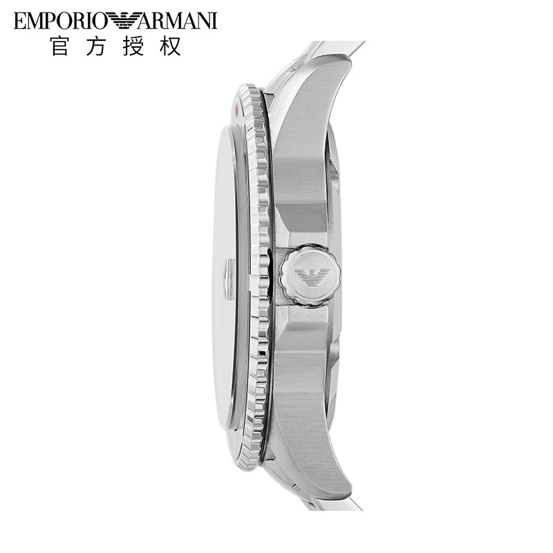 Armani阿玛尼手表男时尚水鬼潜水运动防水钢表带石英男表AR11339_虎窝淘