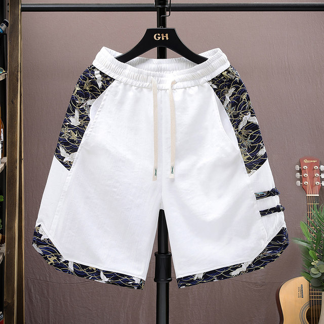 New Chinese shorts men's summer thin loose casual five-point pants ...