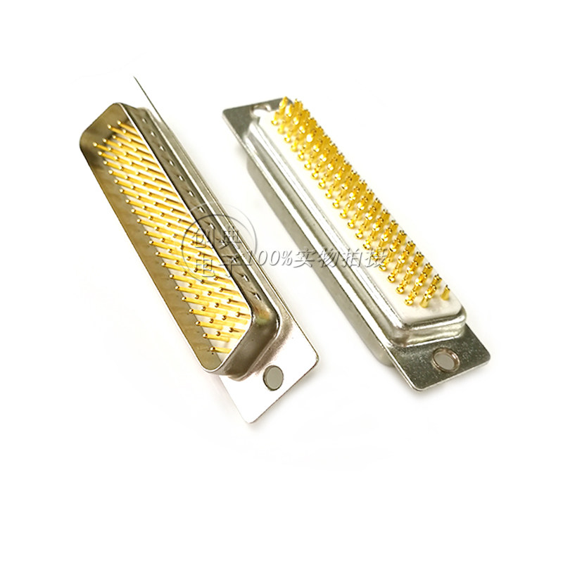 DB78公头焊线式光孔RS232串口插座D-SUB插头78孔实芯车针HDB78公_虎窝淘