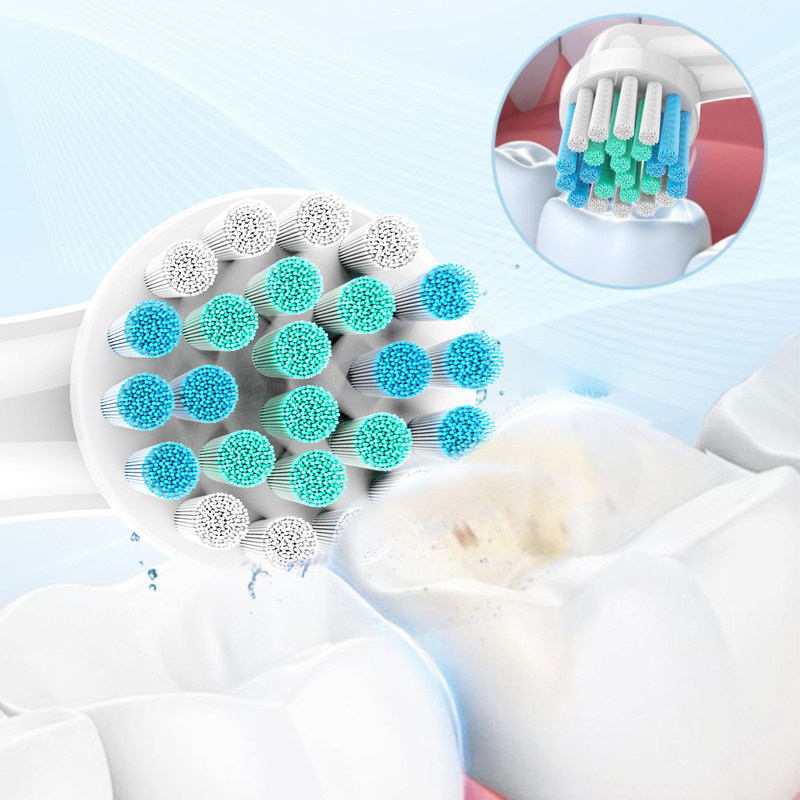 软毛电动牙刷头适配oral-B欧乐B替换D100/3756/3709/d12S/d16通用_虎窝淘