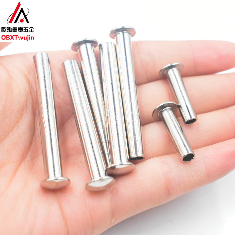 直销GB873半圆头半空心铁铆钉大扁头半空心铆钉M2M2.5M3M4M5M6_虎窝淘