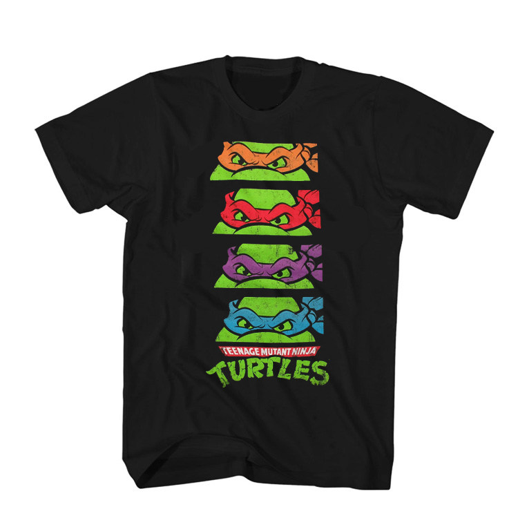 1987年Teenage Mutant Ninja Turtle TMNT忍者神龟复古动画T恤_虎窝淘