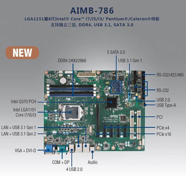 研华IPC-610L原厂AIMB-706VG G2 786G2 8/9代主板工控机I7-8700_虎窝淘