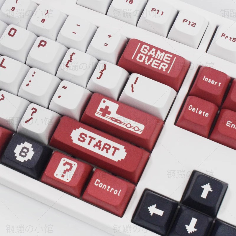 红白游戏机键帽机械键盘XDA热升华PBT怀旧复古游戏红色经典VGN104_虎窝淘