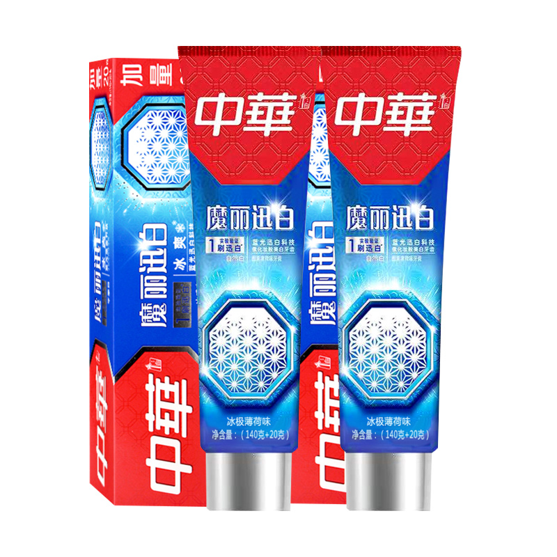 中华牙膏魔力迅白牙垢烟渍酷爽薄荷清新口气牙垢烟渍清新口气_虎窝淘