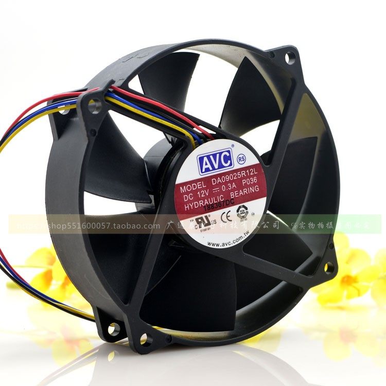 AVC 9CM圆形 9025 12V 0.3A DA09025R12L CPU静音控速散热风扇_虎窝淘