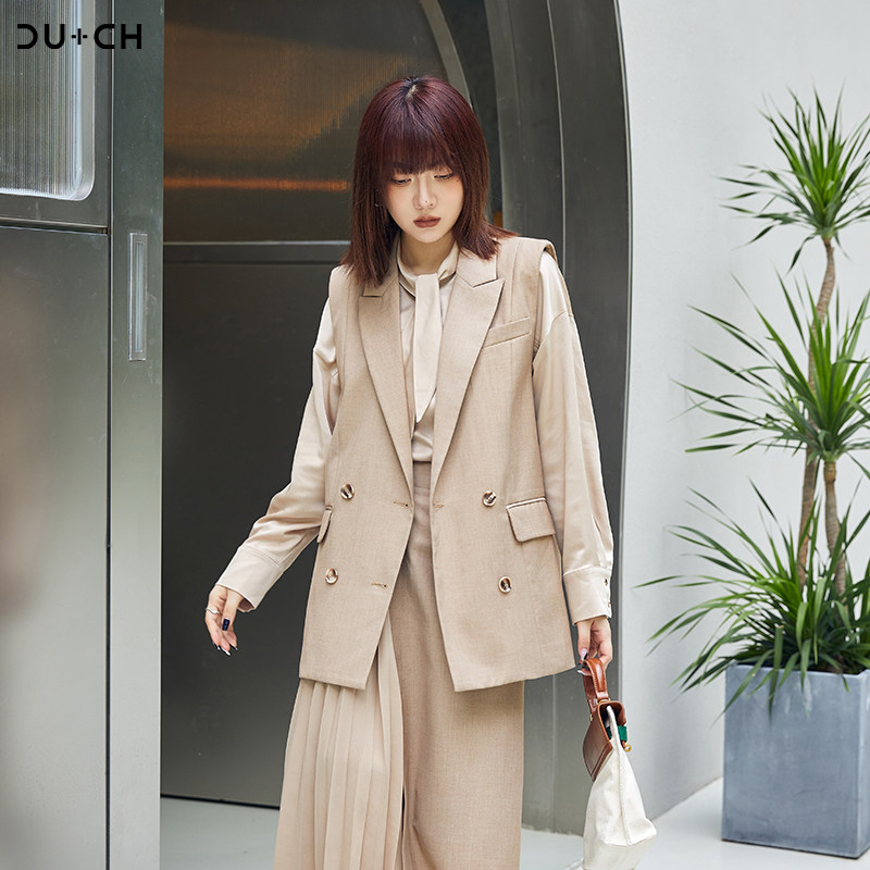 CU+CH春秋女韩版休闲简约通勤时尚百搭宽松系带衬衫上衣_虎窝淘