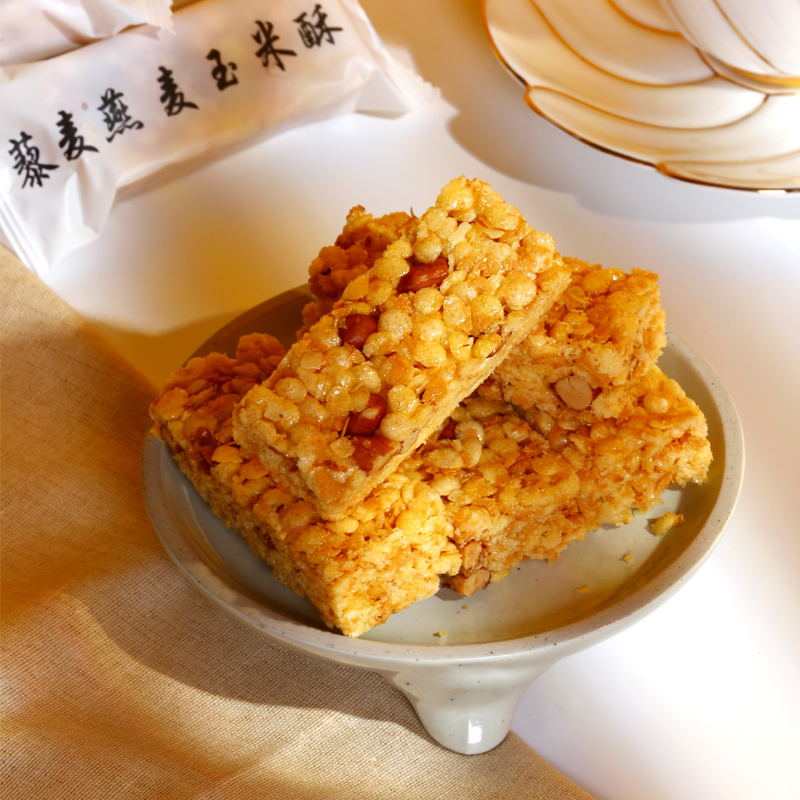 子口乐藜麦燕麦玉米酥258g独立小包装非油炸粗粮代餐饱腹休闲零食_虎窝淘