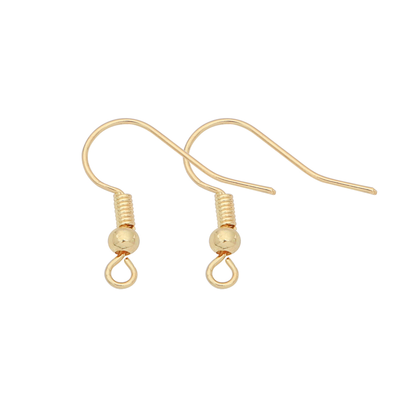 保色14K/18K包金色厚银色白金耳钩配件手工diy耳环耳饰品手作材料_虎窝淘