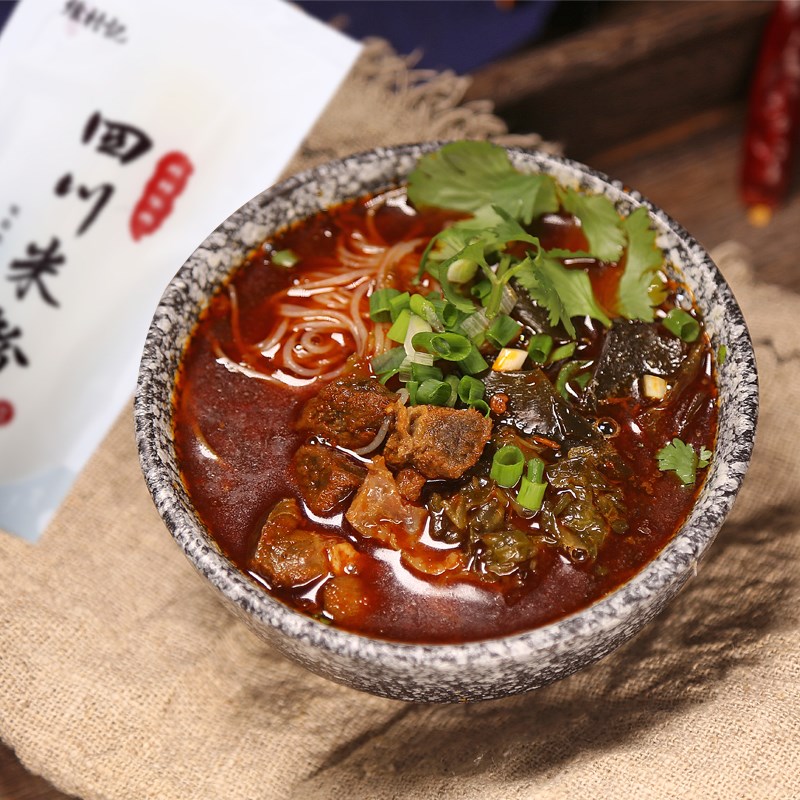 飨村记四川特产绵阳传统米粉中餐厅同款210g*10袋米粉酸辣粉混装_虎窝淘