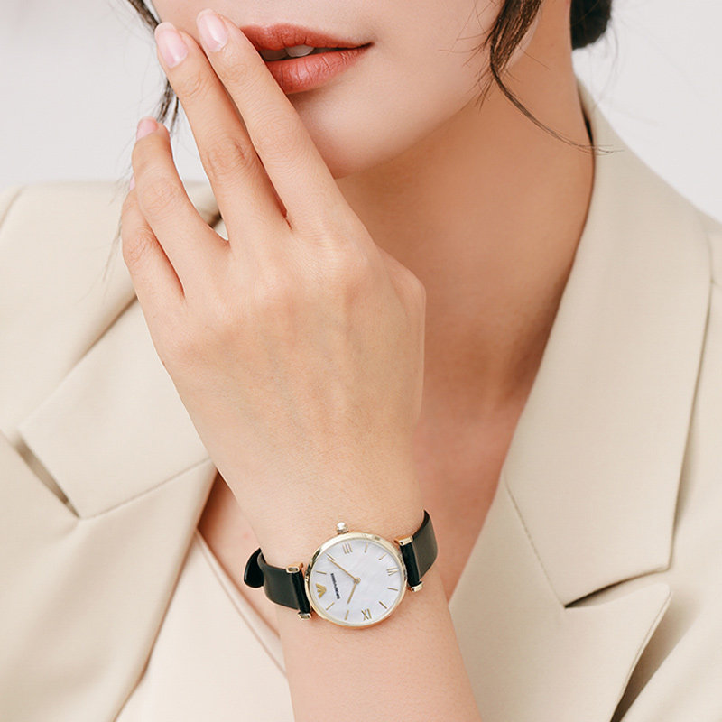 【双十一返场】阿玛尼旗舰店官网优雅简约气质石英腕表女AR1910_虎窝淘