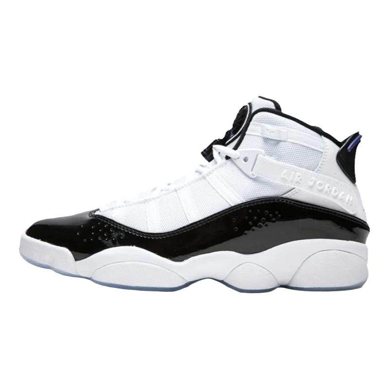 Air Jordan 6 Rings AJ6耐克黑红漆皮六冠王运动篮球鞋322992-060_虎窝淘