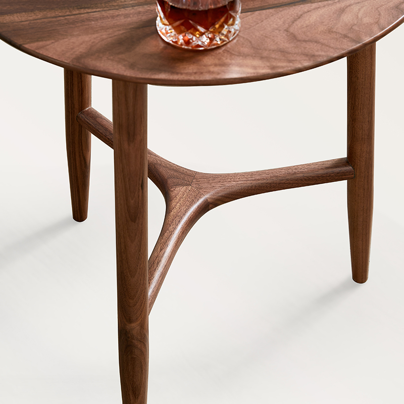 yamoo北美黑胡桃木角几北欧简约实木沙发边几家用客厅创意小圆桌_虎窝淘