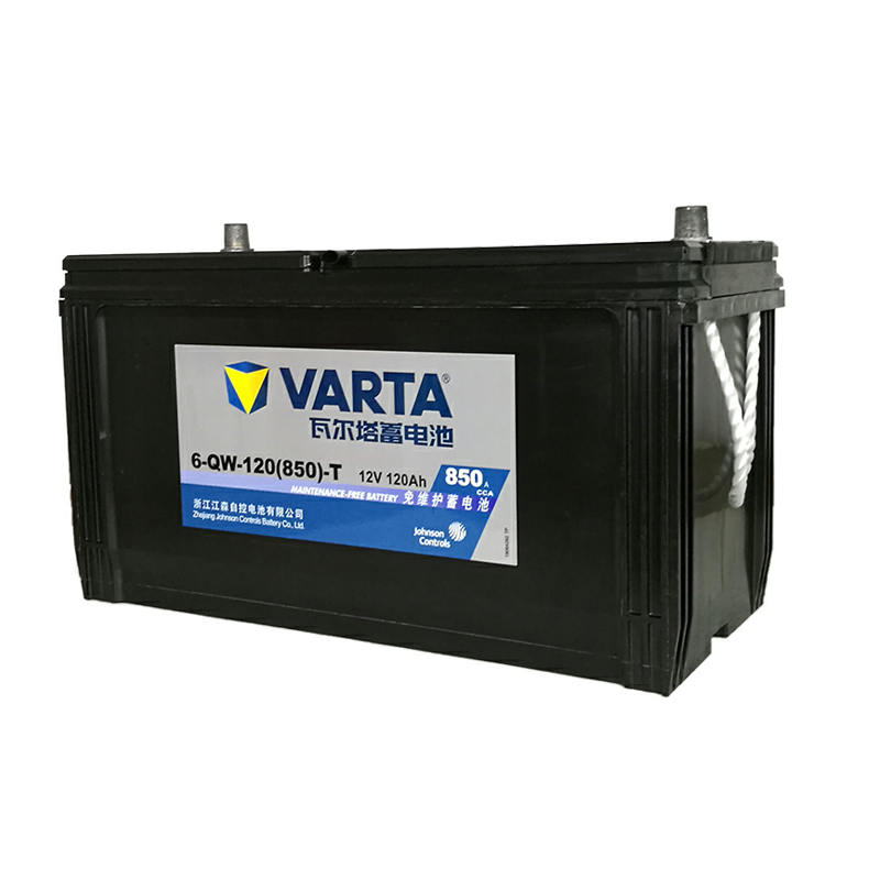 VARTA瓦尔塔蓄电池12V120AH启动电瓶6-QW-120(850)-T/B工程挖掘机_虎窝淘
