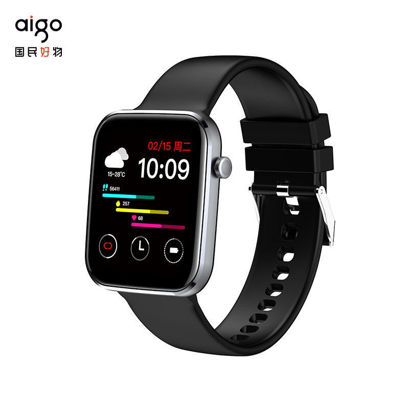 【官方新品】爱国者 aigo watch Pro智能运动健康长续航血压手表全屏触控多表盘IPx7防水轻薄适用于安卓苹果_虎窝淘