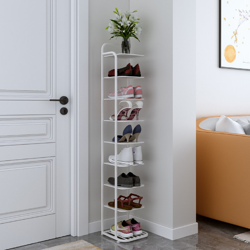 铁艺鞋架子简易门口家用鞋架落地分层小窄多层省空间鞋架宿舍收纳_虎窝淘