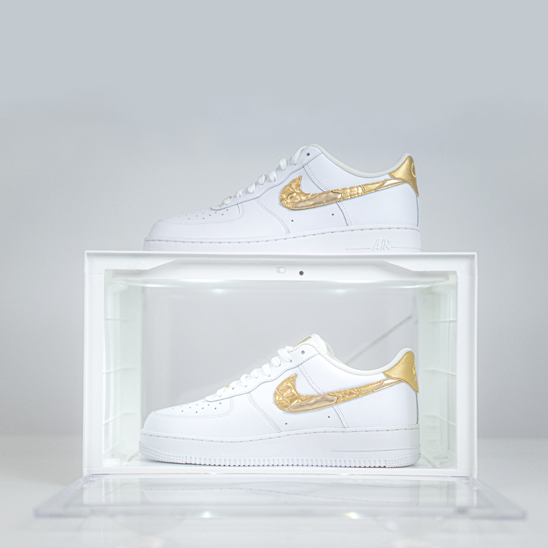 Supbro透明声控发光aj亚克力鞋盒网红收藏侧开LED展示收纳盒_虎窝淘