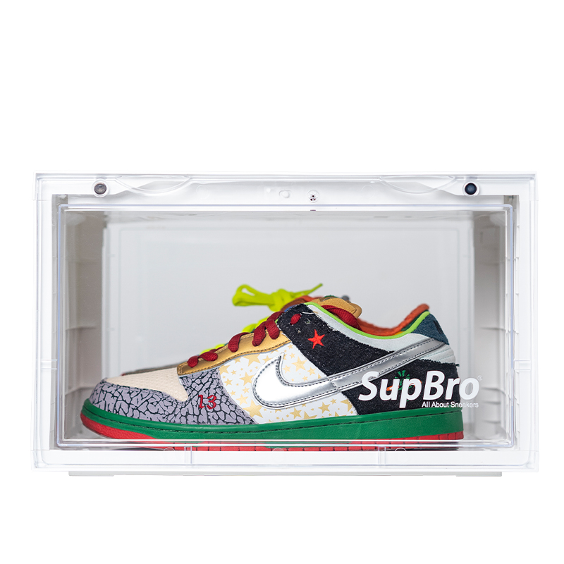 Supbro透明声控发光aj亚克力鞋盒网红收藏侧开LED展示收纳盒_虎窝淘