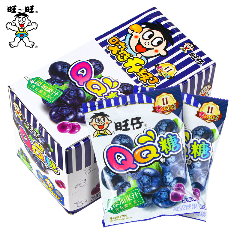 【满59包邮】旺仔QQ糖70g*1包散装旺旺果汁软糖橡皮糖零批发_虎窝淘
