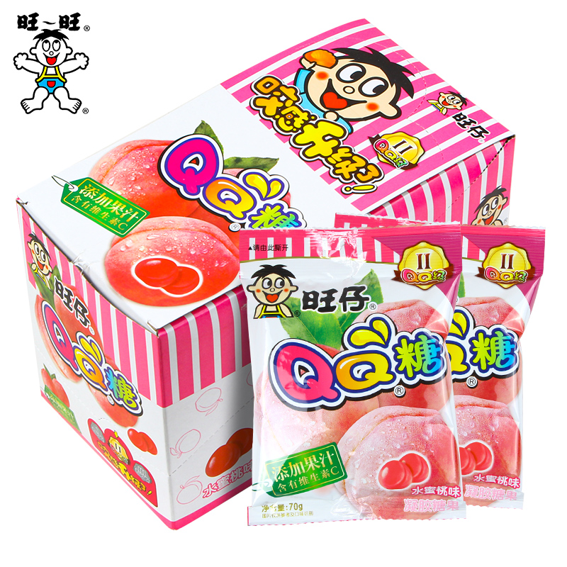 【满59包邮】旺仔QQ糖70g*1包散装旺旺果汁软糖橡皮糖零批发_虎窝淘