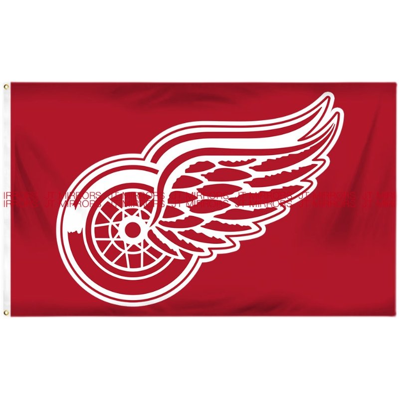 NHL美国底特律红翼曲棍球冰球俱乐部队旗Detroit Red Wings flag_虎窝淘