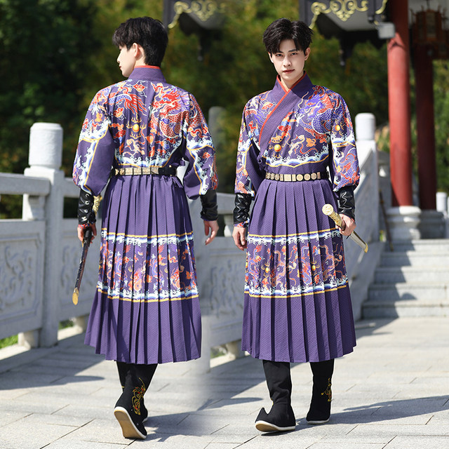 New original Hanfu, Chinese style flying fish suit, blue and purple ...