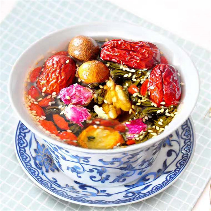 佰宝乡手工玫瑰八宝茶880g佰寶鄉玫瑰酱八宝茶88g大料包10小袋_虎窝淘