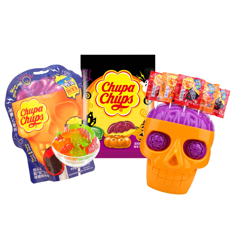 珍宝珠万圣节啫喱糖酷乐乐棒棒糖袋装105g/450g/750g桶装_虎窝淘