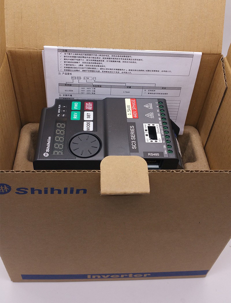 士林变频器SC3系列SC3-021/043- 0.4 0.75 1.5 2.2 3.7 5.5KW全新_虎窝淘