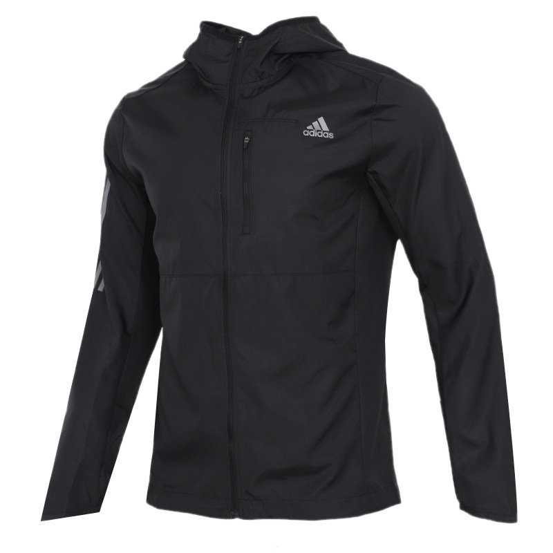 阿迪达斯夹克男装2021新款运动服休闲连帽防风衣薄款外套潮FL6964_虎窝淘