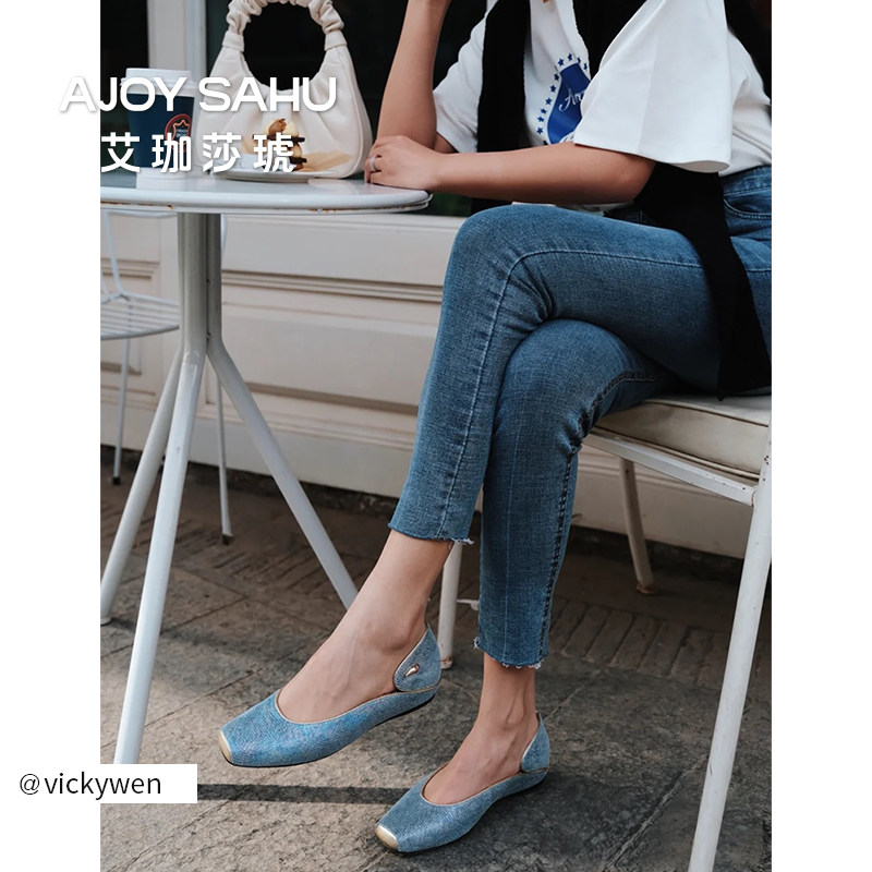 AJOY SAHU/艾珈莎琥经典原创芭蕾舞鞋女浅口方头舒适时尚平底女鞋_虎窝淘